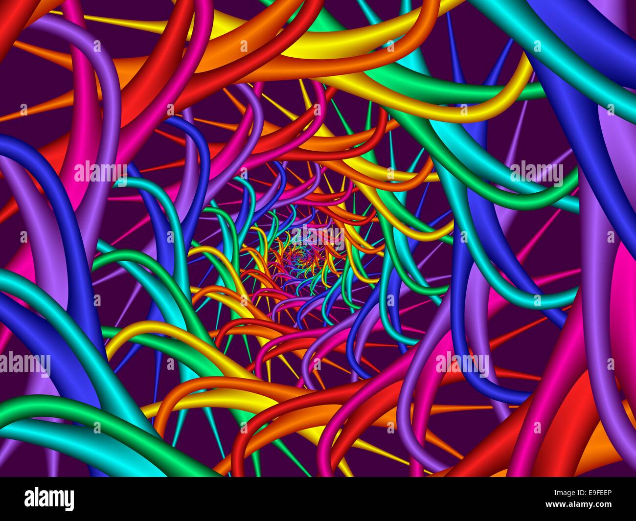 Beautiful Psychedelic Rainbow Spiral Stock Photo - Alamy