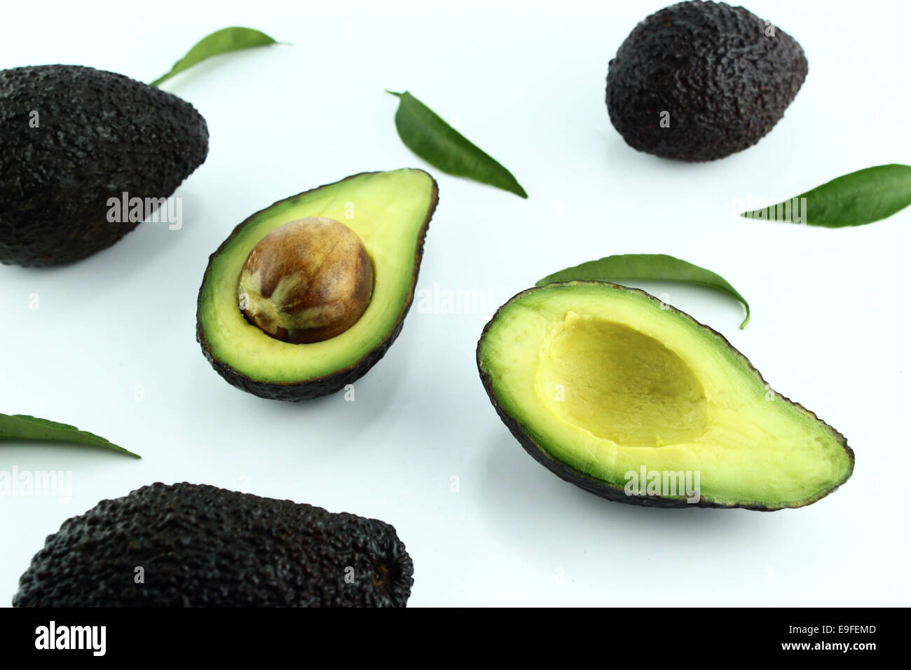 Whole cut avocados isolated hi-res stock photography and images - Alamy