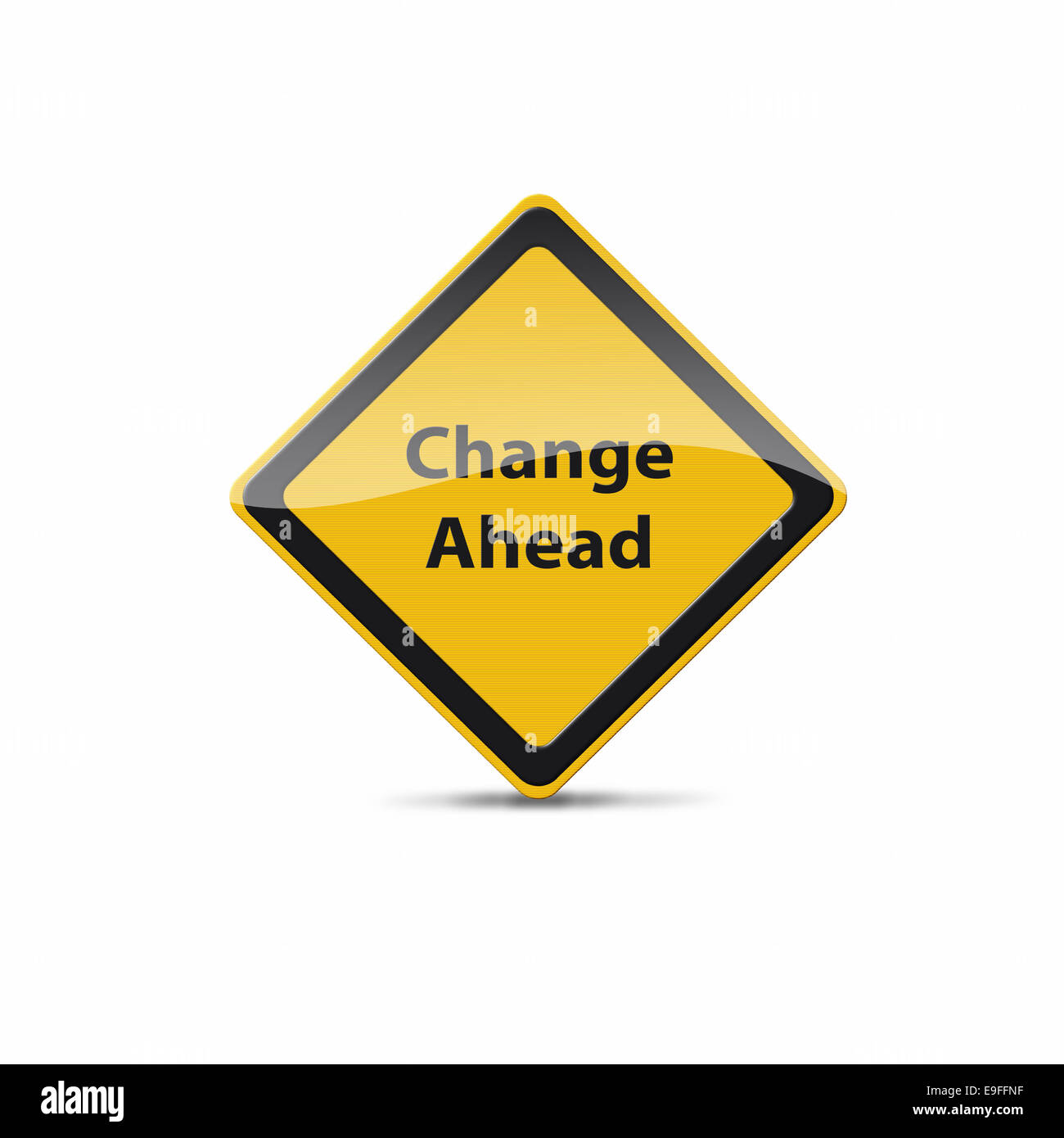 change ahead sign Stock Photo - Alamy