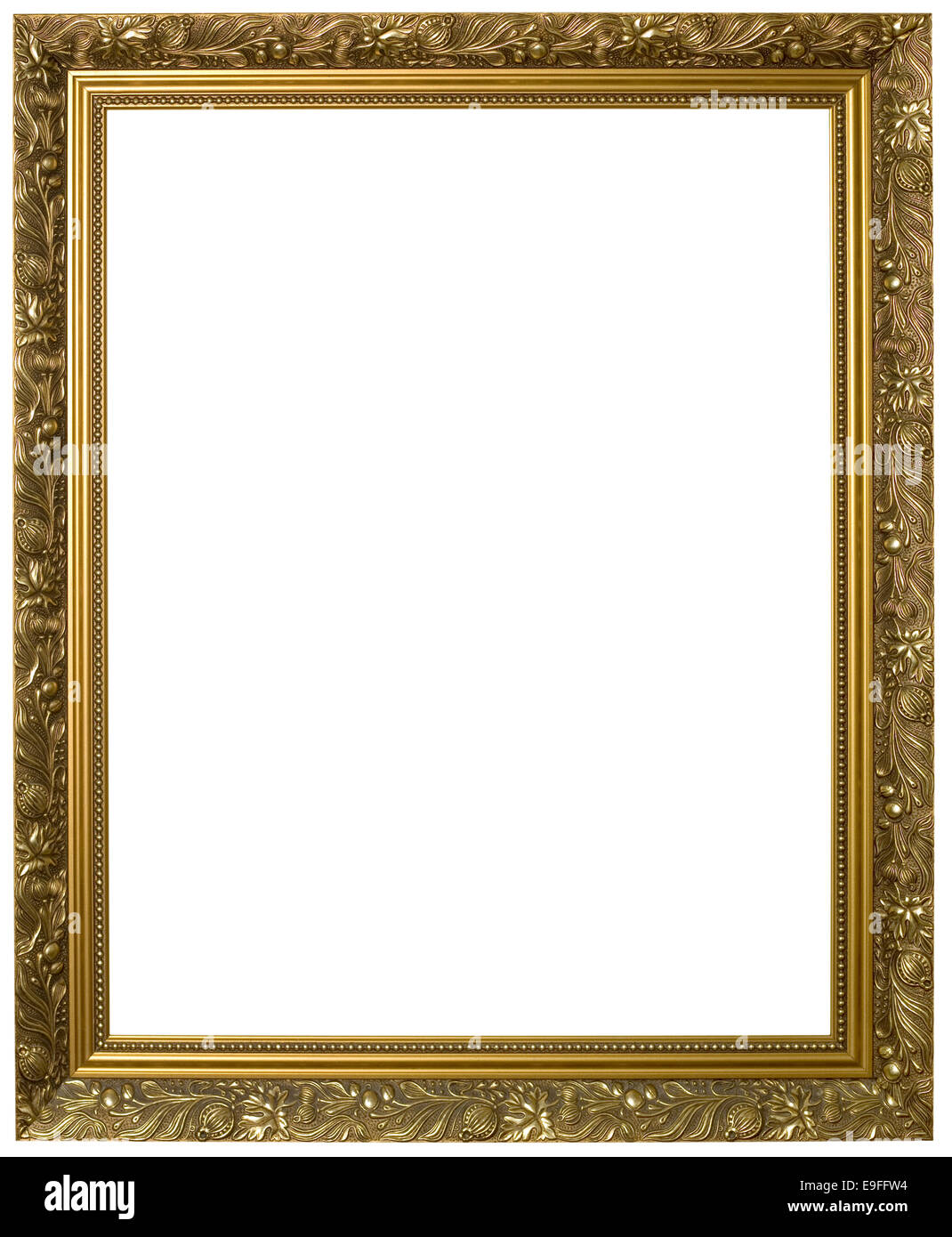 Golden Picture Frame Cutout Stock Photo - Alamy