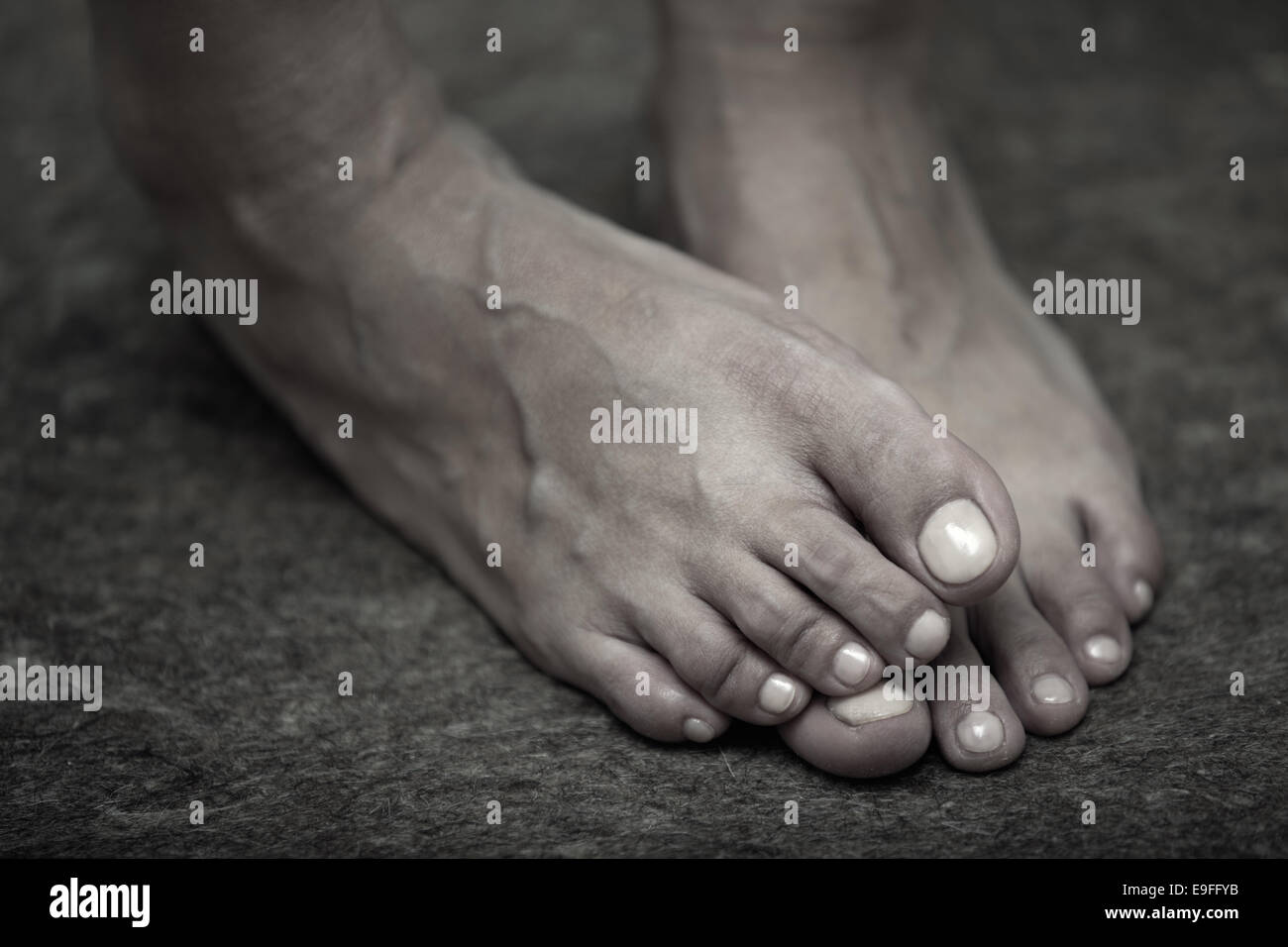 Two human feet hi-res stock photography and images - Alamy