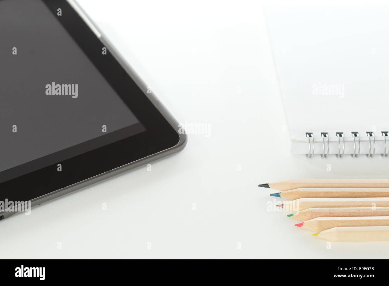 reader and pencils Stock Photo - Alamy