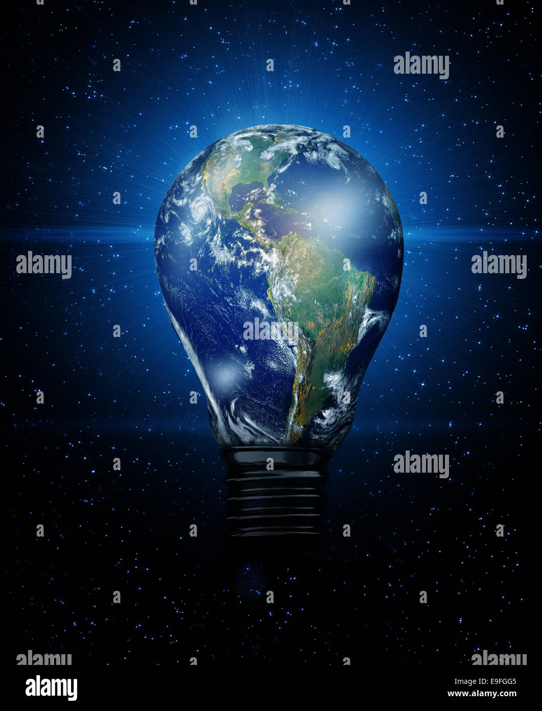 Earth and bulb hi-res stock photography and images - Alamy