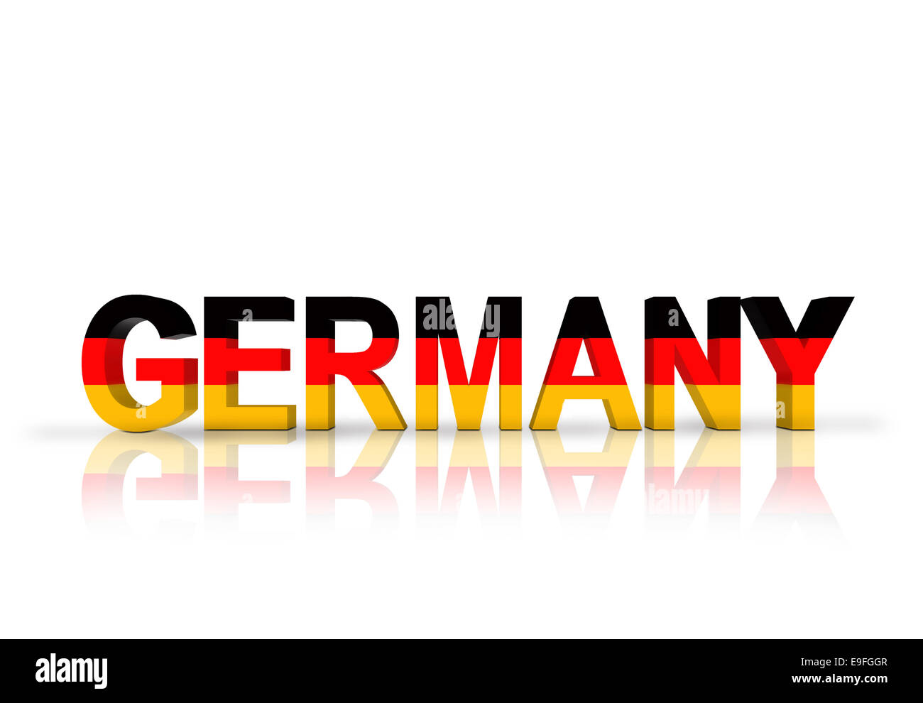Germany text with German flag Stock Photo - Alamy