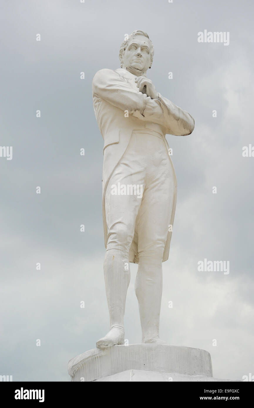 Tomas Stamford Raffles statue Stock Photo - Alamy