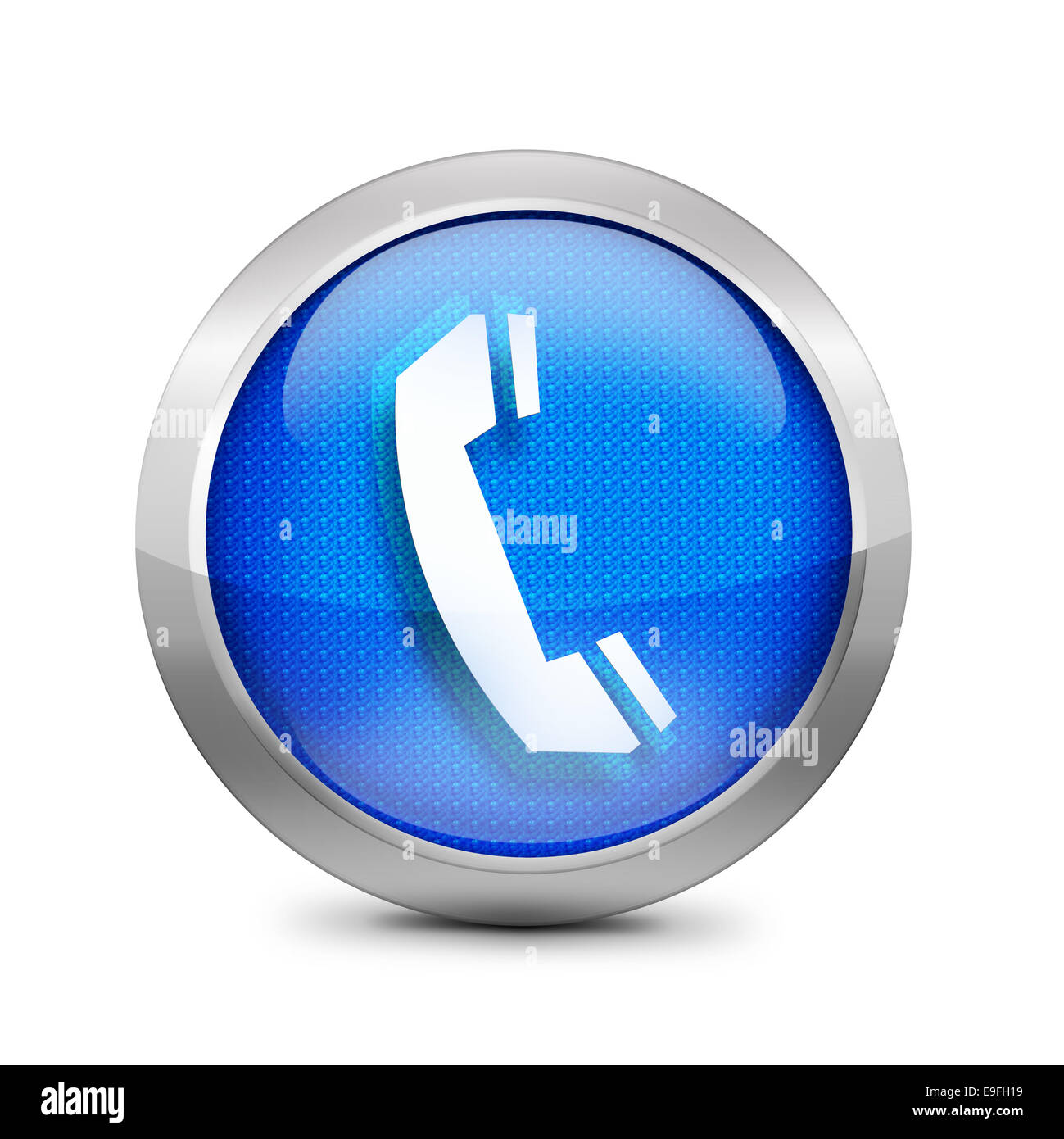 Illustration blue telephone on Cut Out Stock Images & Pictures - Alamy