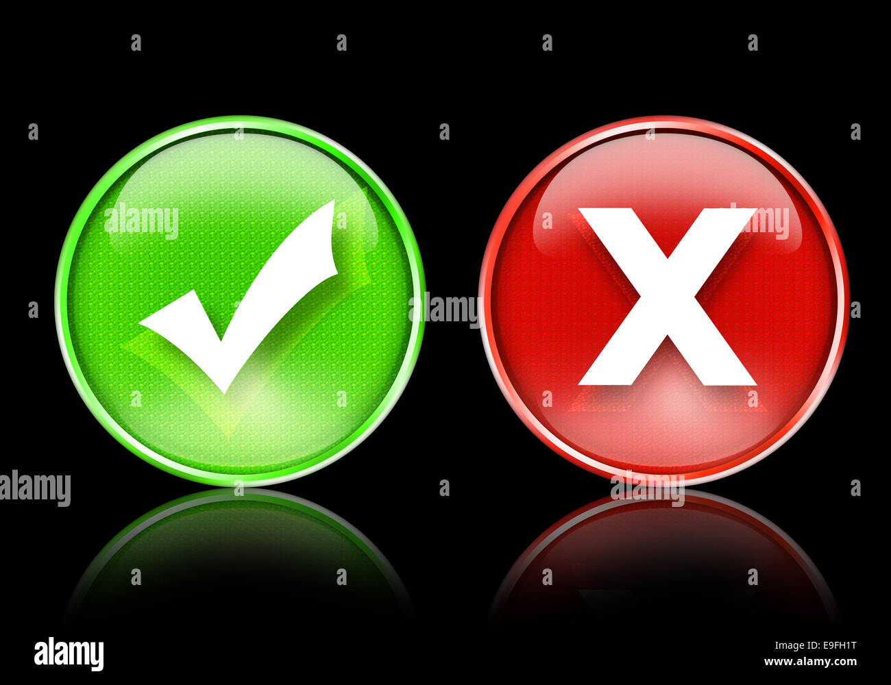 yes and no buttons Stock Photo - Alamy