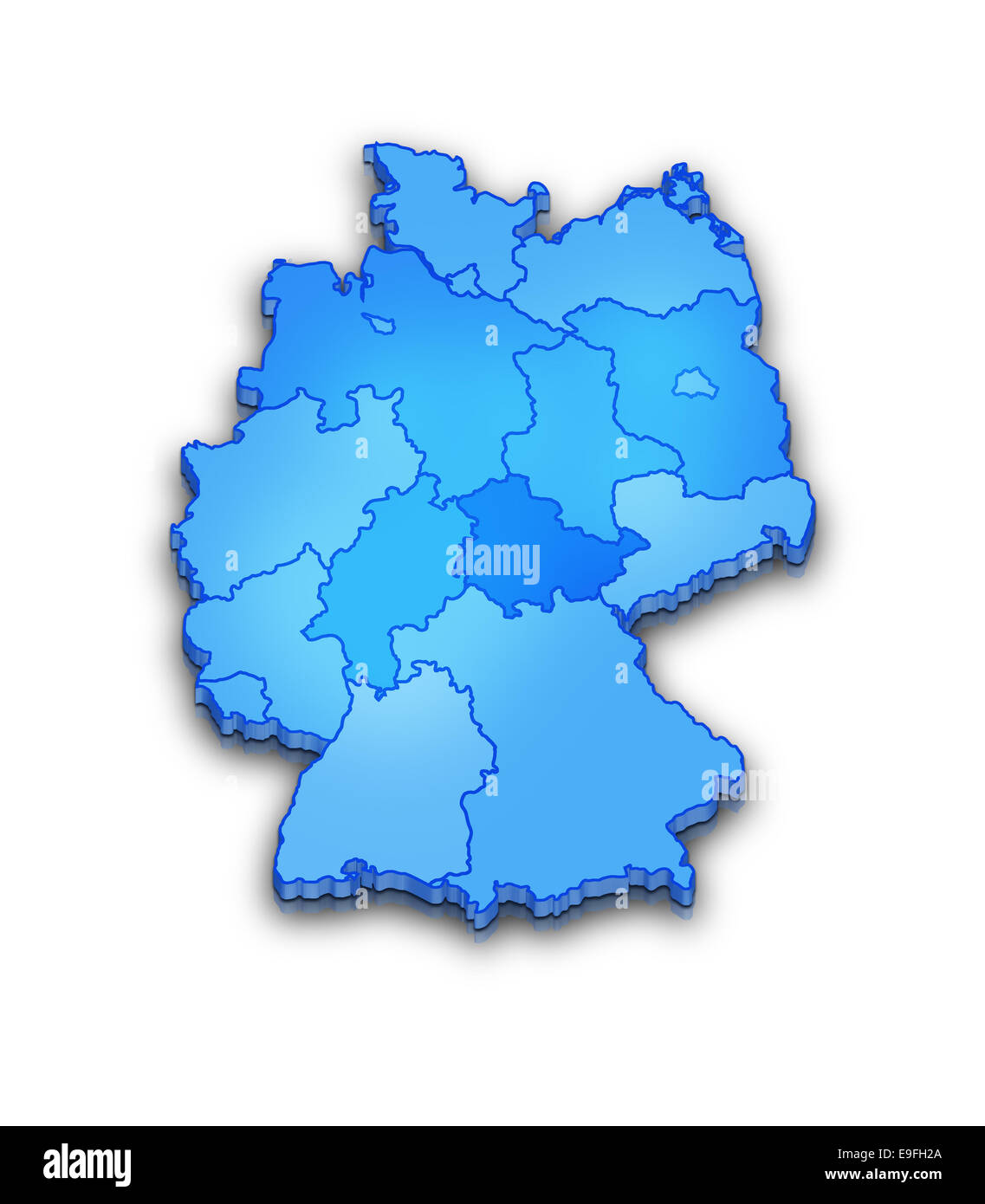 Germany map Cut Out Stock Images & Pictures - Alamy