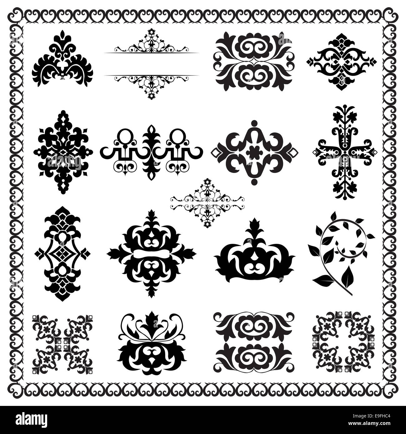 Decorative Design Elements black Stock Photo Alamy