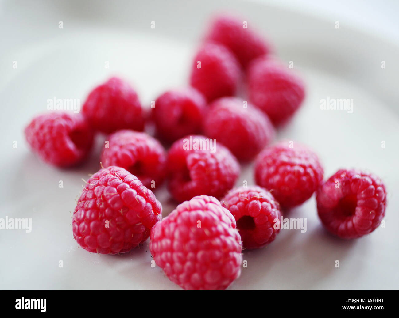 Three close up raspberries hi-res stock photography and images - Alamy