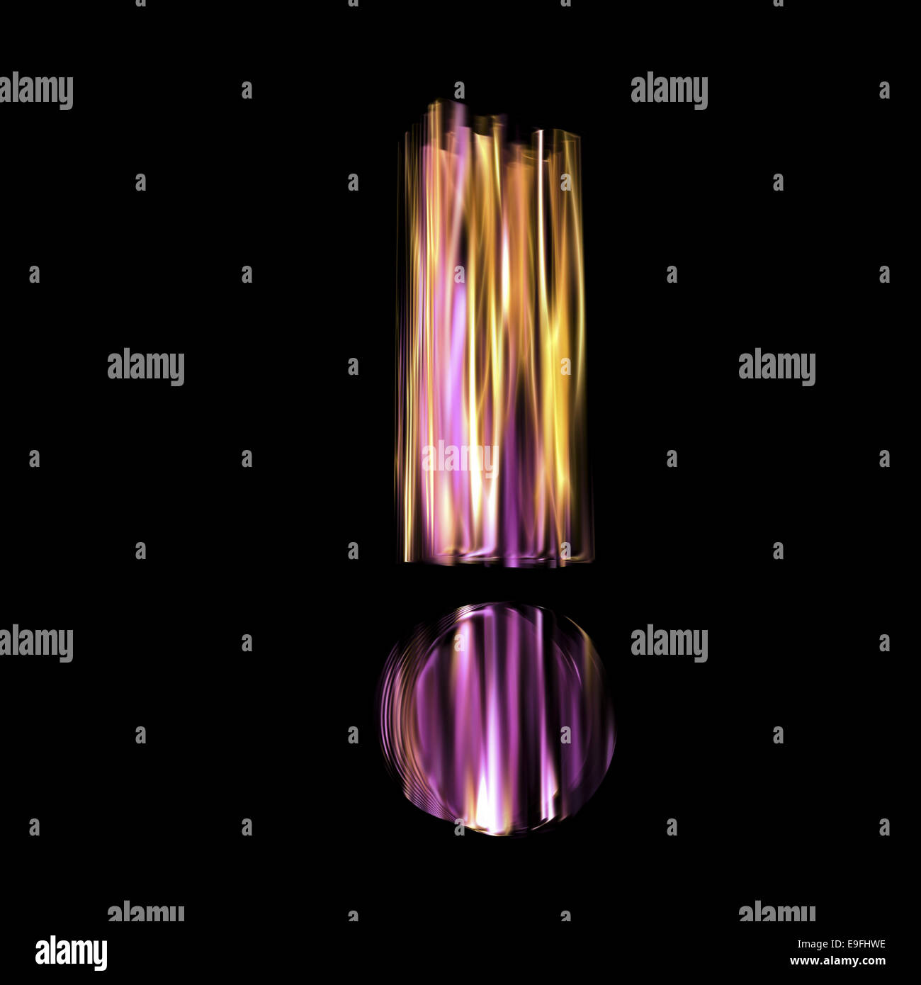 Flaming 3D Sign Stock Photo - Alamy