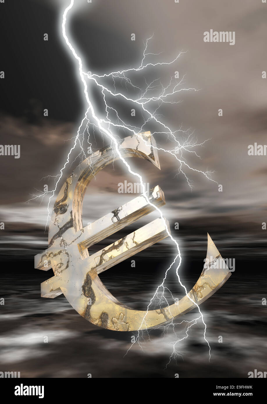 Lightning symbol 3d golden sign hi-res stock photography and images - Alamy