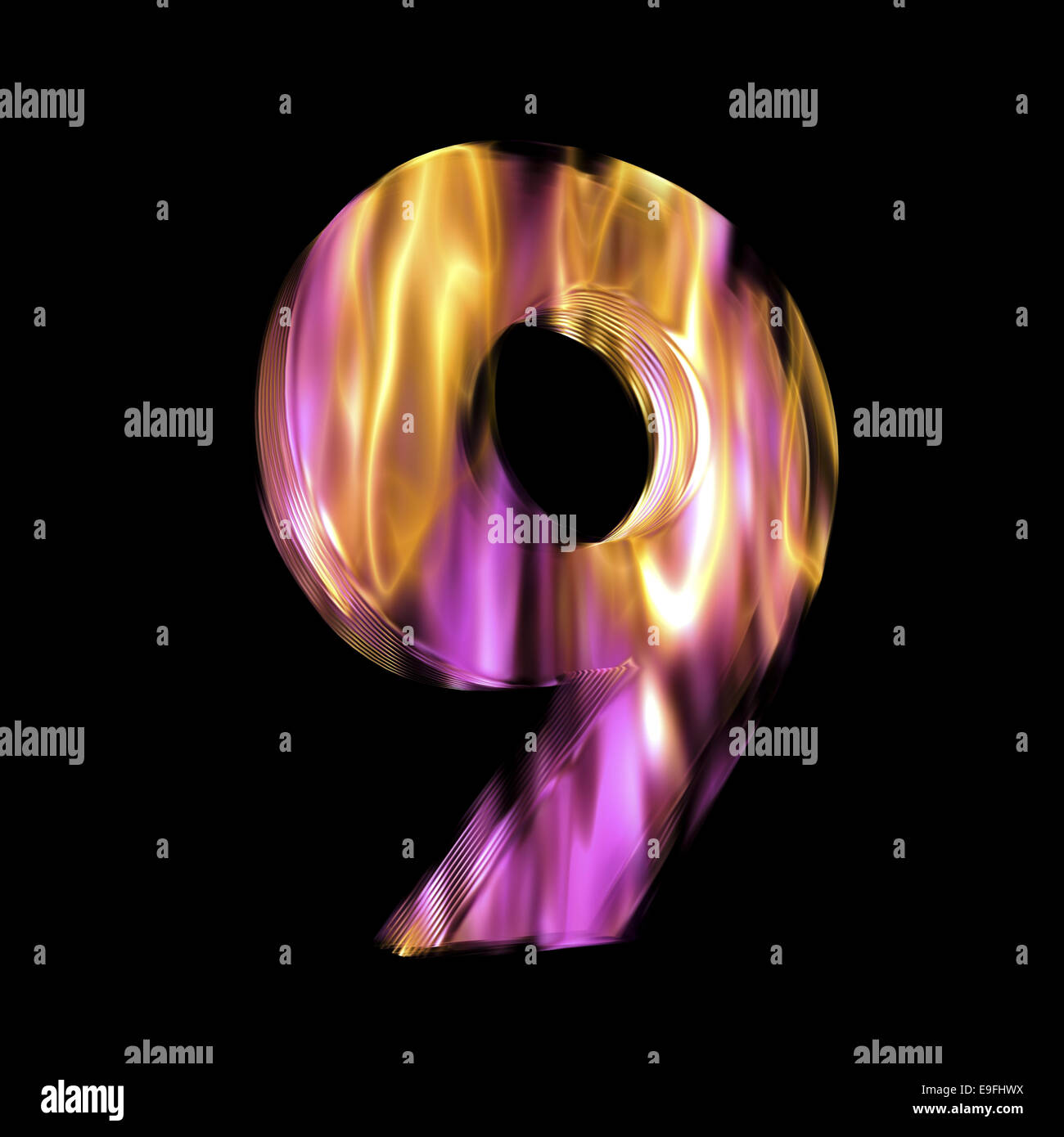 Number fire flames font hi-res stock photography and images - Alamy