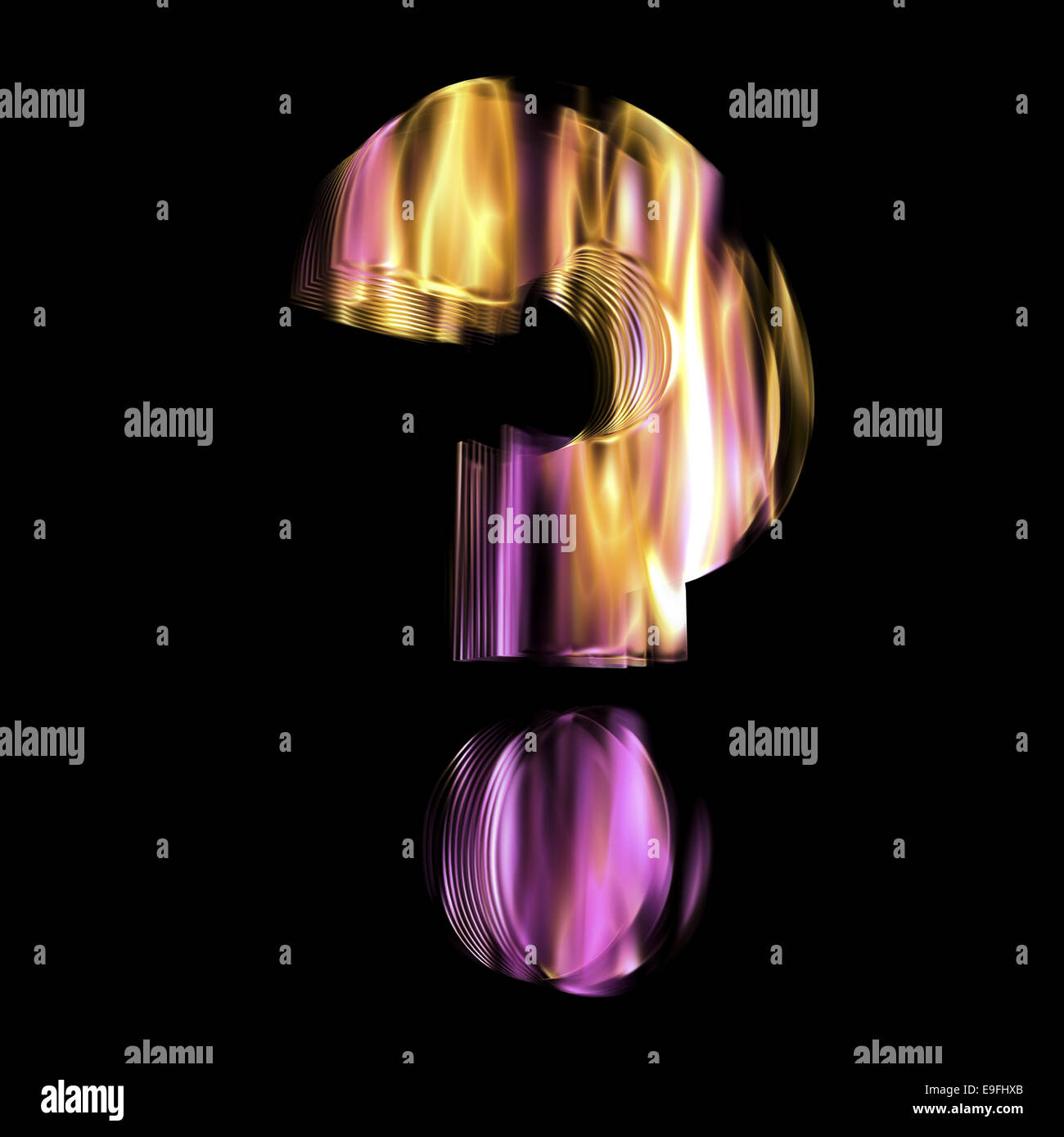 Flaming 3D Sign Stock Photo - Alamy