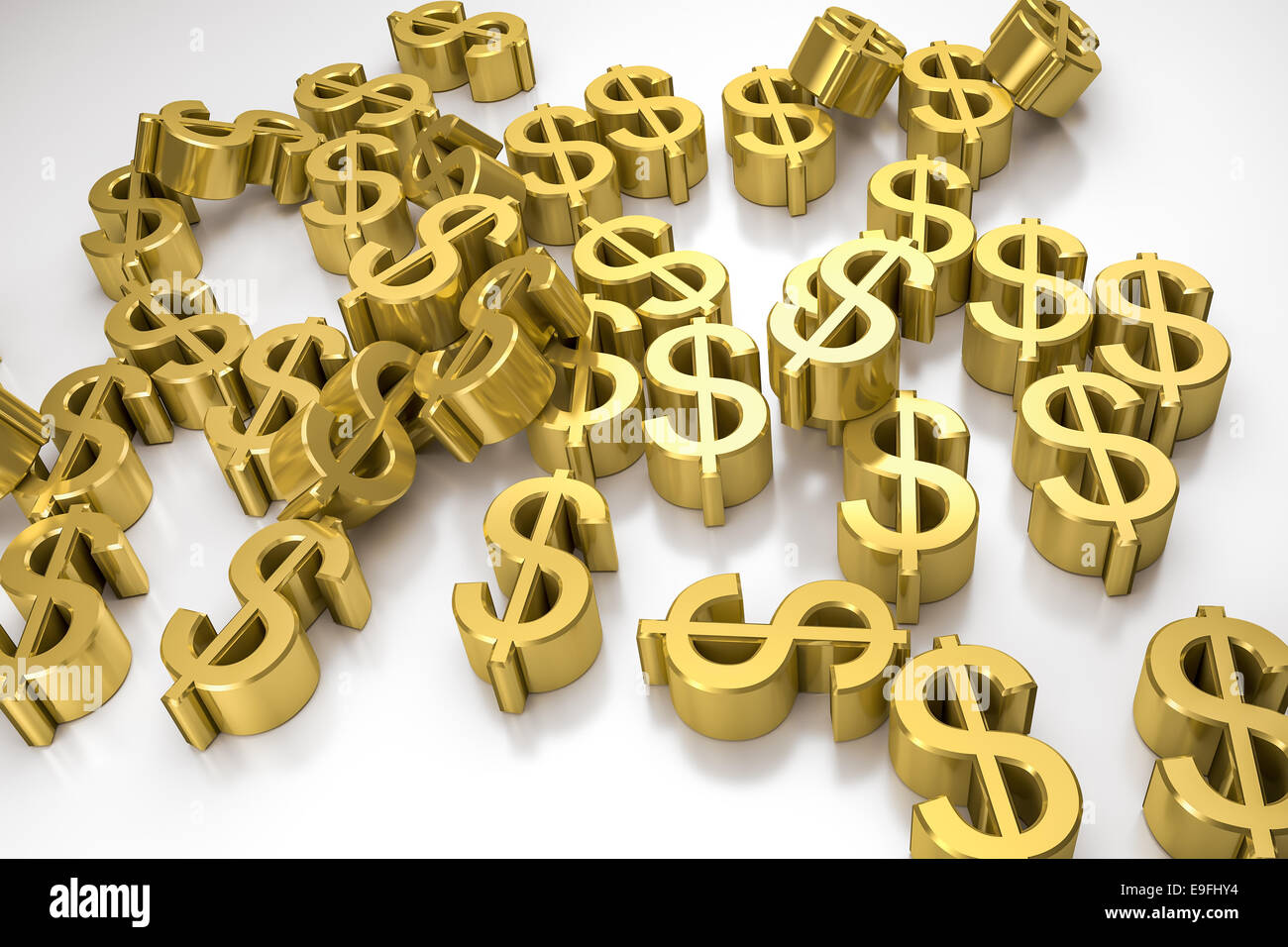 golden dollar signs Stock Photo - Alamy