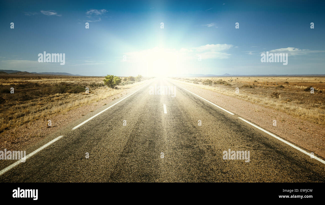 Sun route road hi-res stock photography and images - Alamy