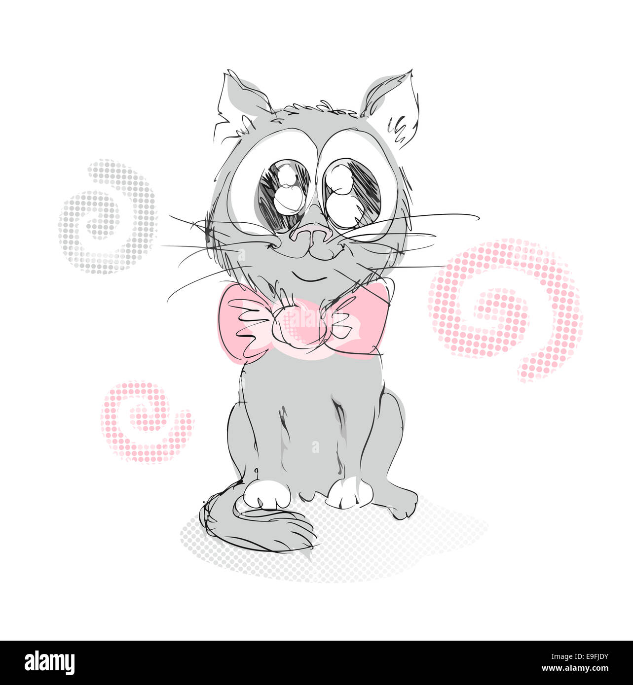 Happy kitten on white hi-res stock photography and images - Alamy