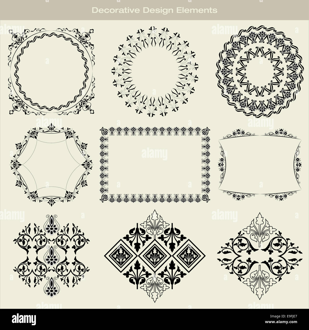 decorative design elements Stock Photo - Alamy