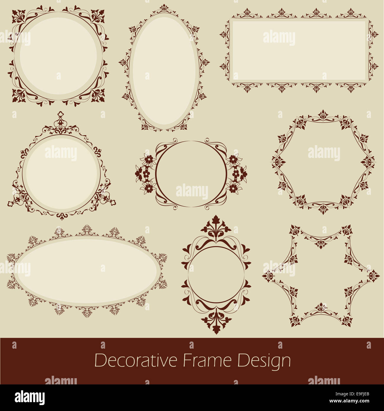 Vintage frame set Stock Photo - Alamy