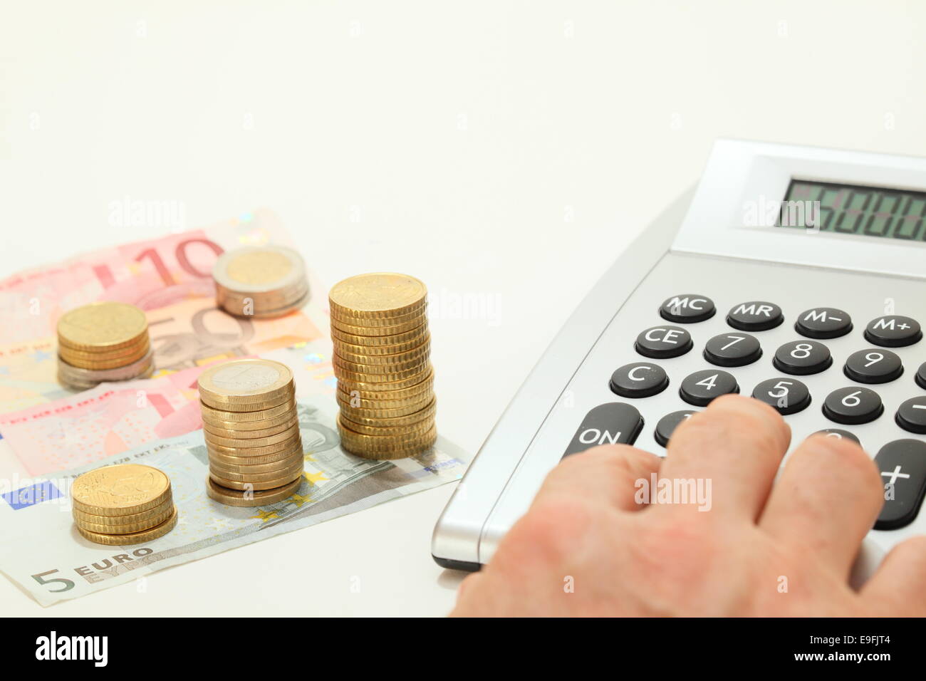 Euro banknoten rechner hi-res stock photography and images - Alamy