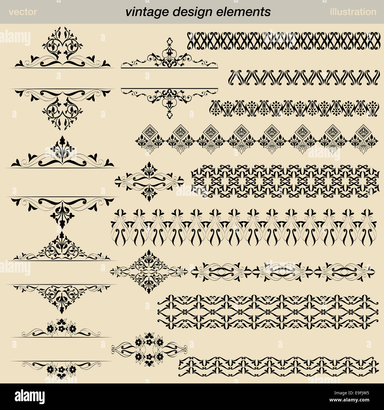 vintage design element Stock Photo - Alamy