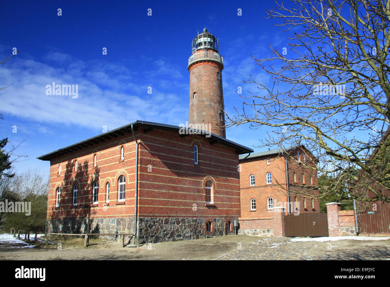 Lighthouse in winter, Baltic Sea Stock Photo - Alamy