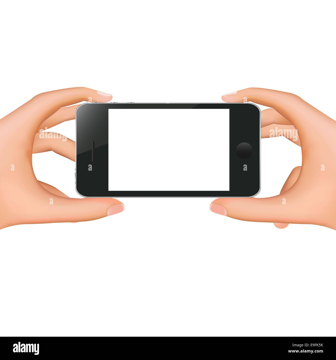 Hands Holding Phone Banner Stock Photo - Alamy