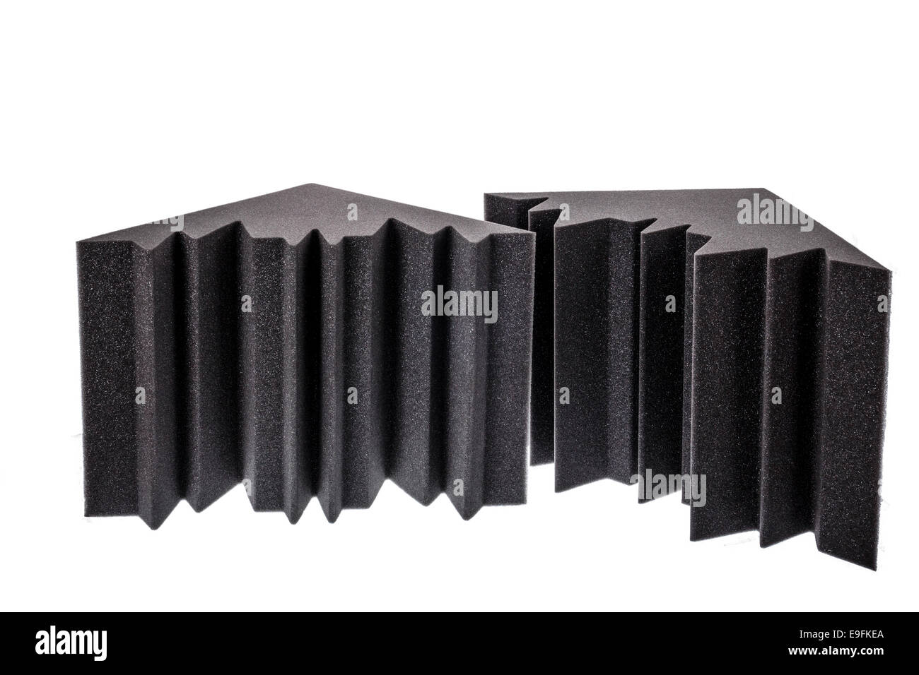 two pieces of microfiber foam insulation for noise in the corners of ...