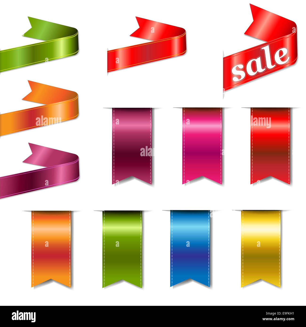 Big set web ribbons hi-res stock photography and images - Alamy