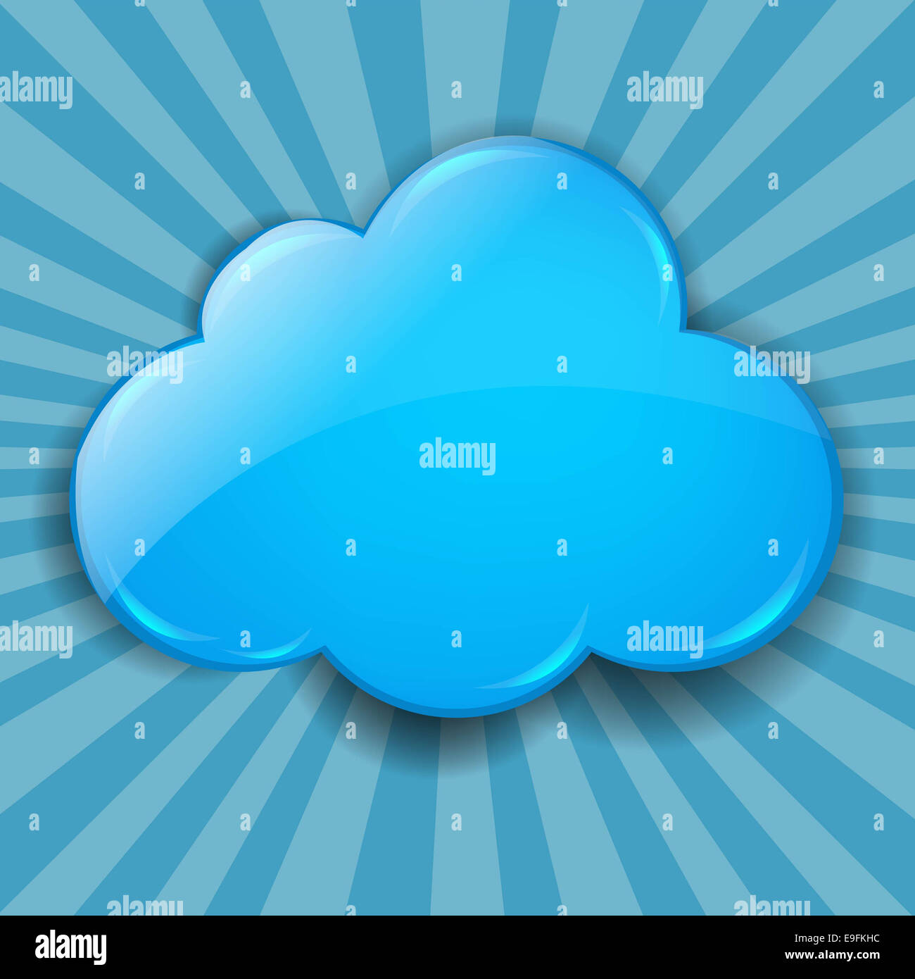 Retro Burst Background With Cloud Stock Photo - Alamy