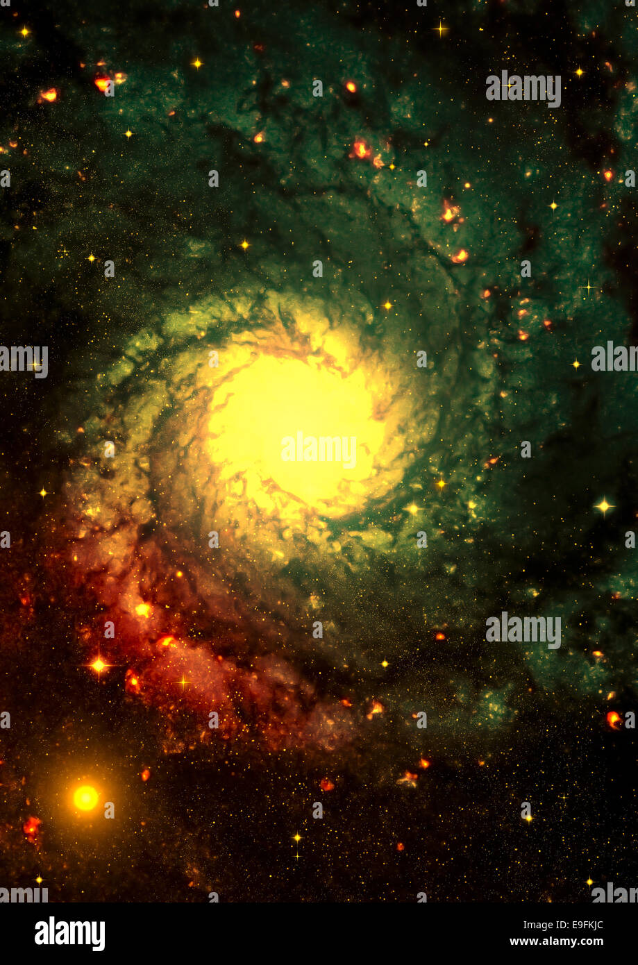 Far away spiral galaxy Stock Photo - Alamy