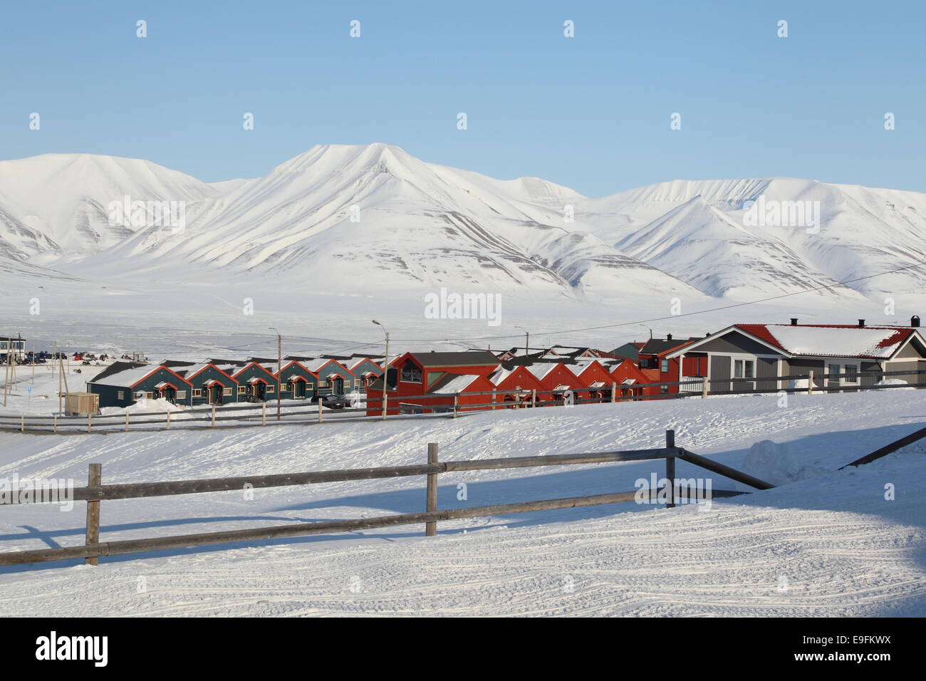Houses of Longyearbyen, Svalbard Stock Photo - Alamy