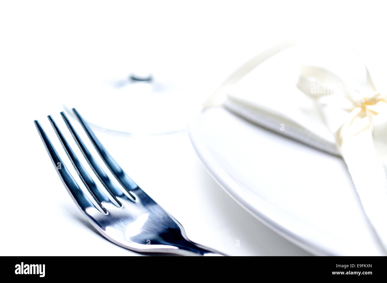 Fork and plate Stock Photo - Alamy