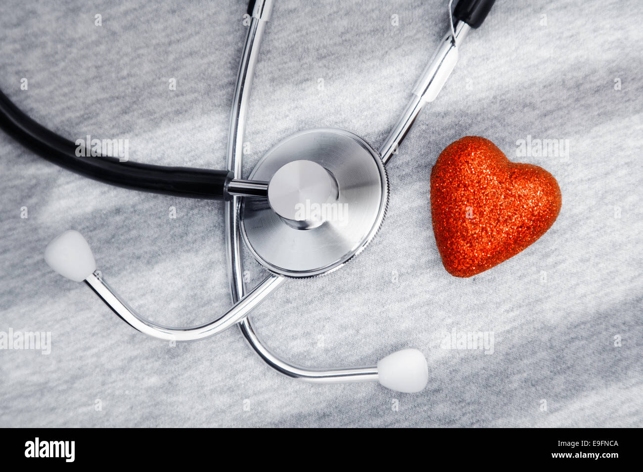 Stethoscope and heart Stock Photo - Alamy