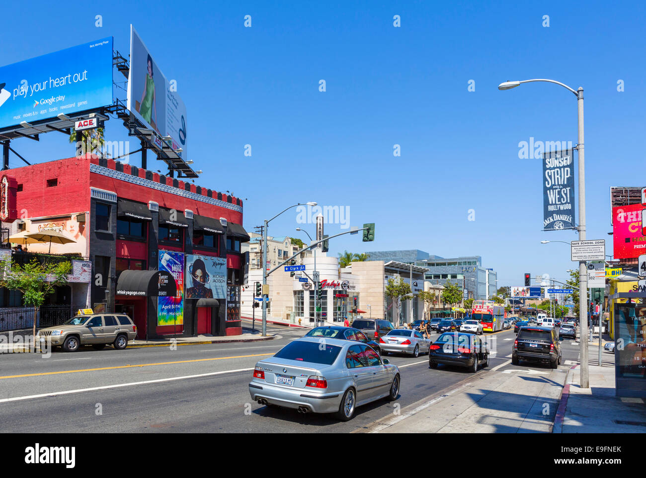 Sunset Boulevard with the famous Whisky a Go Go nightclub on left ...