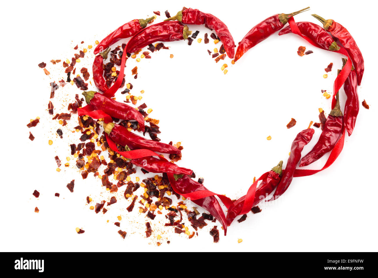 Isolated heart red ribbon hi-res stock photography and images - Alamy