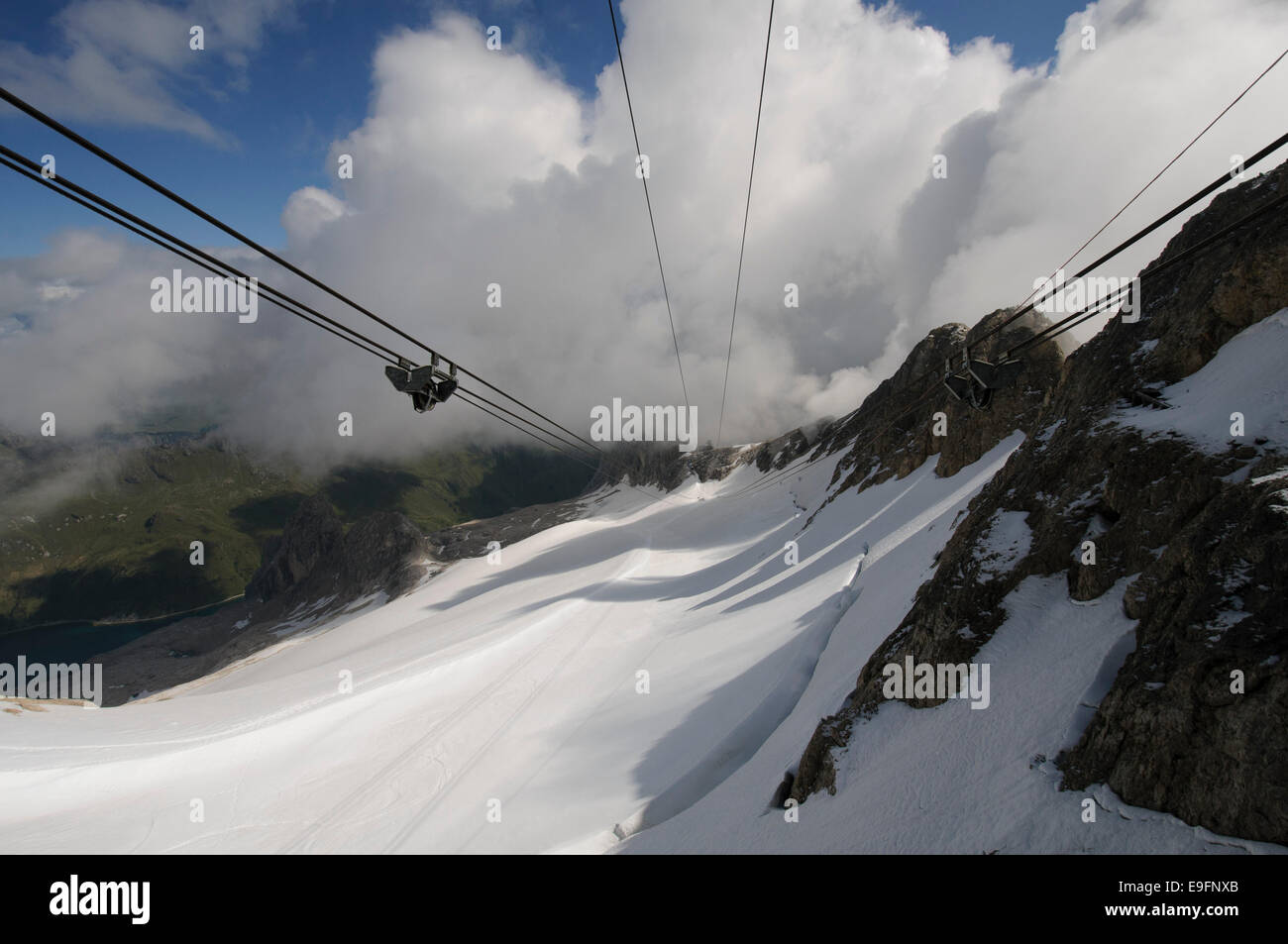 Mount Marmolada in northeastern Italy. The highest mountain of the ...