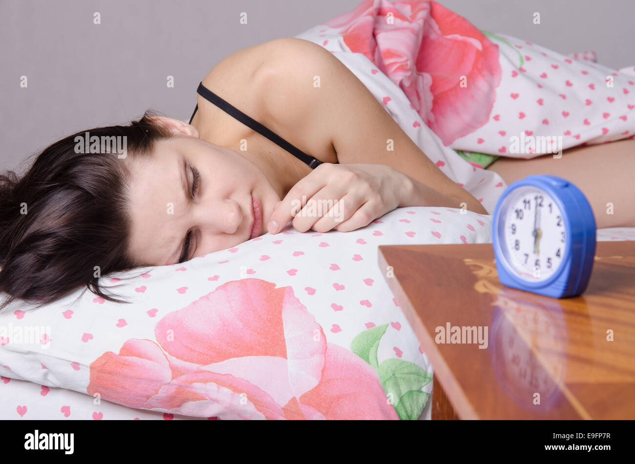 Girl sleeping on table hi-res stock photography and images - Alamy