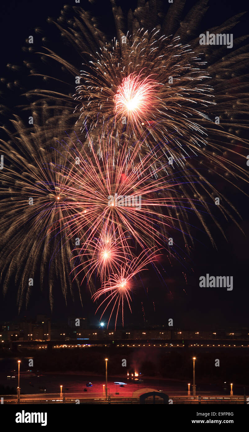 Beautiful fireworks in night hi-res stock photography and images - Alamy