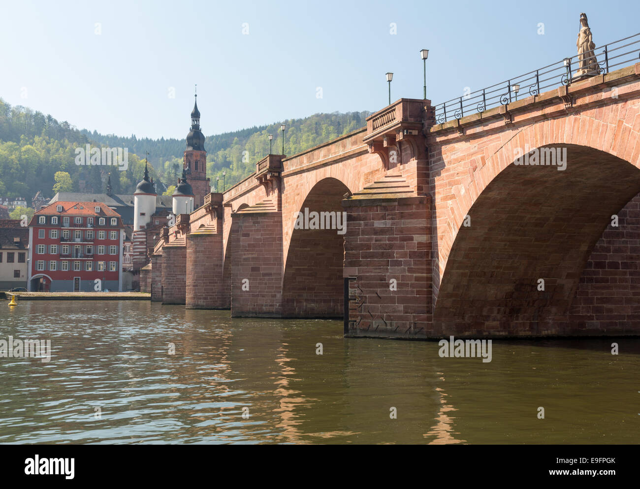 Old bridge into town of Heidelberg Germany Stock Photo - Alamy