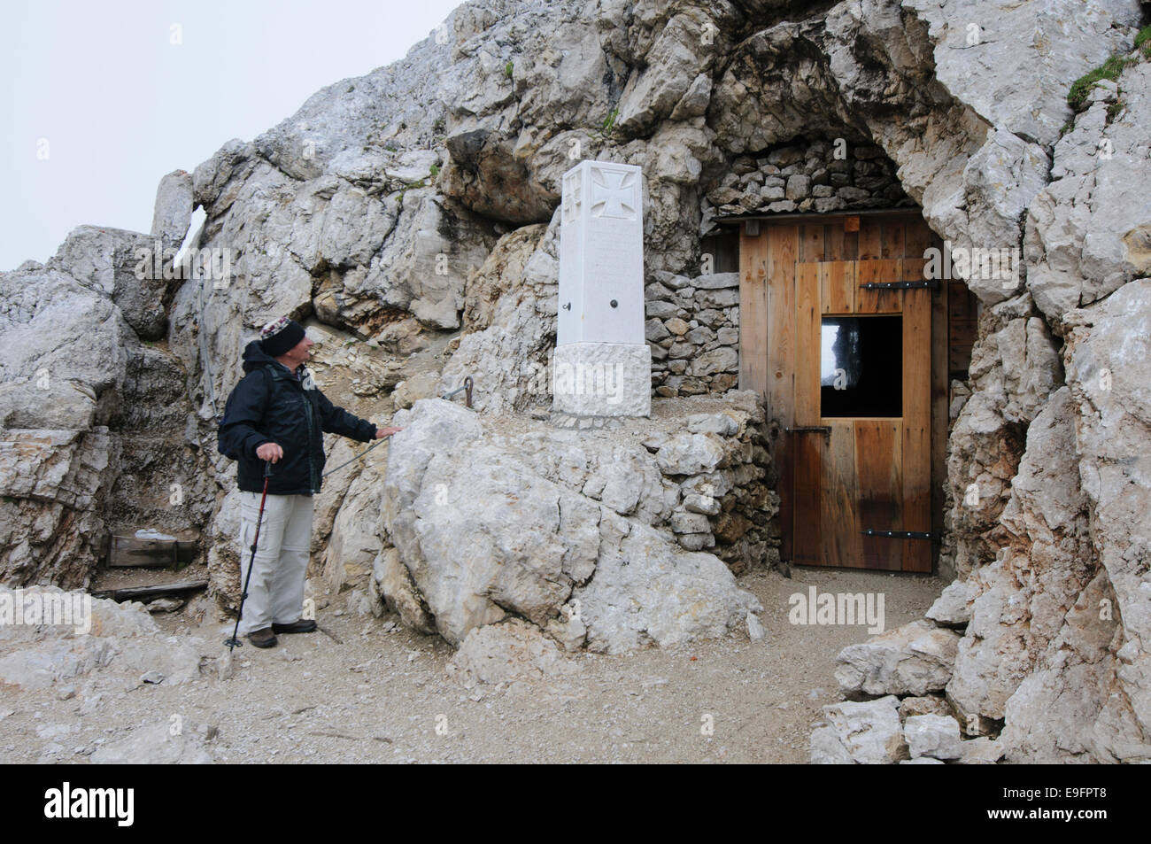 World War I tunnel system on Mount Marmolada in northeastern Italy. The ...