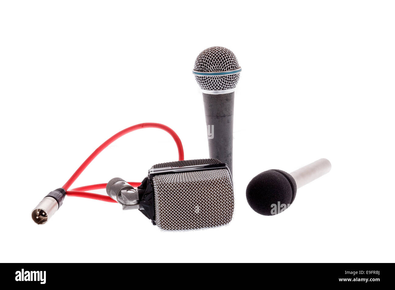 studio recording groups of vintage microphones for lead vocal on live ...