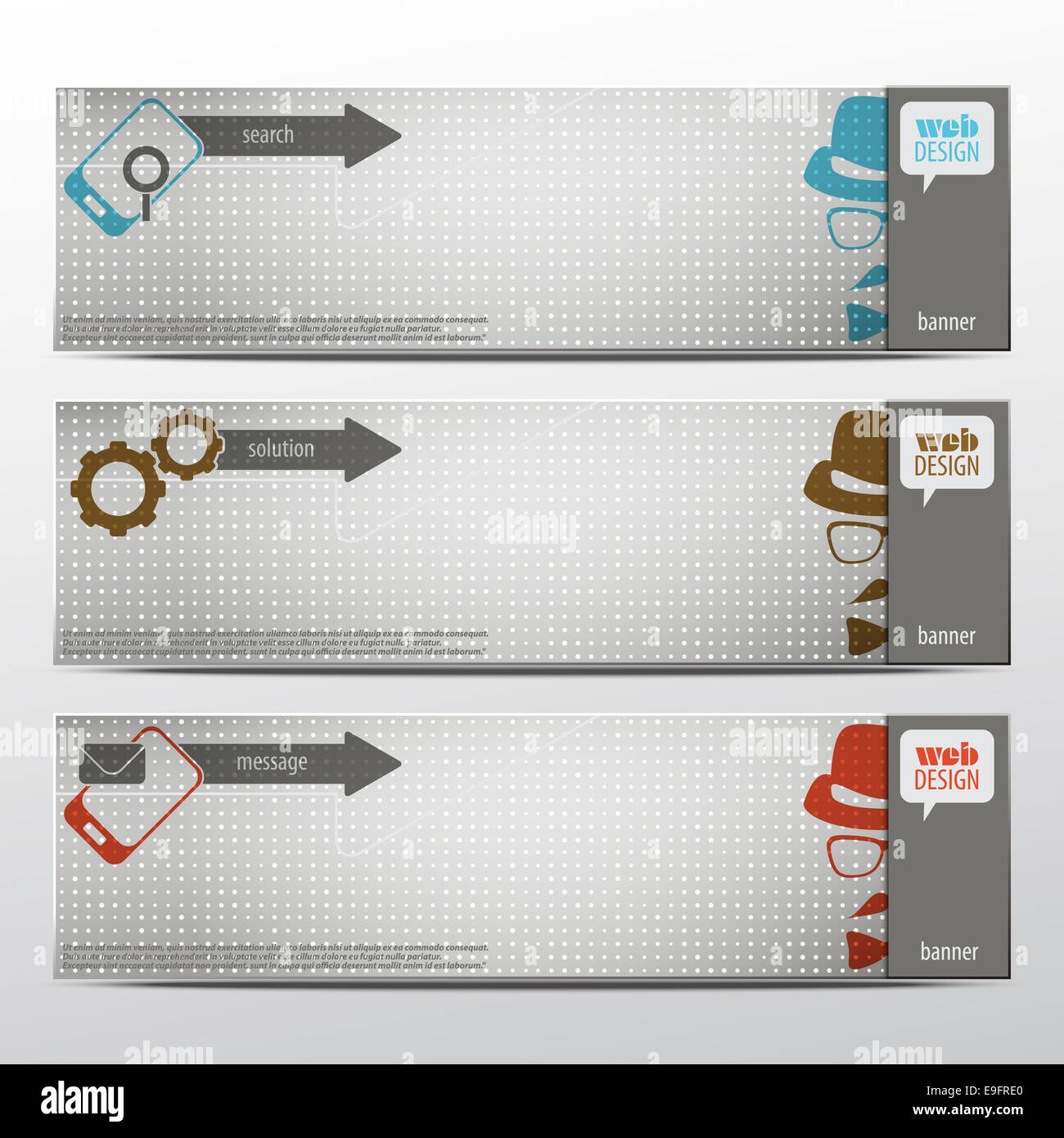 set of vector banners with mobile phone tools. graphic, web design ...