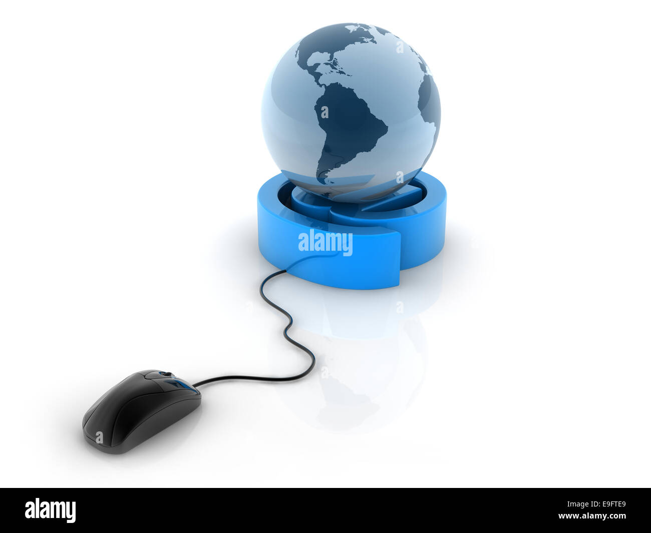 earth sphere and @ symbol with computer mouse. Elements of this image ...