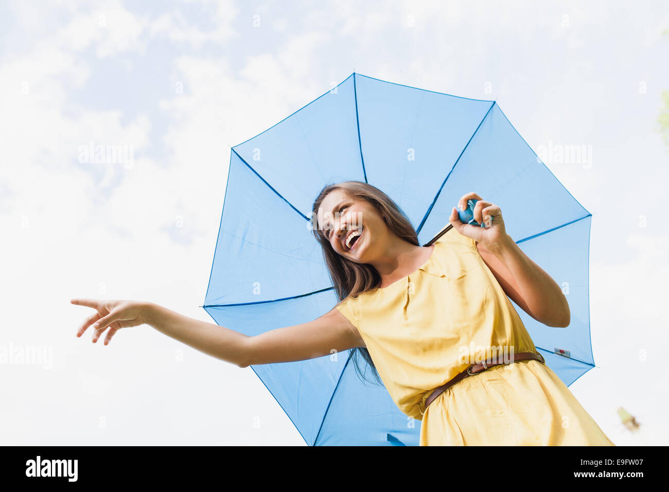 girl with umbrella Stock Photo - Alamy