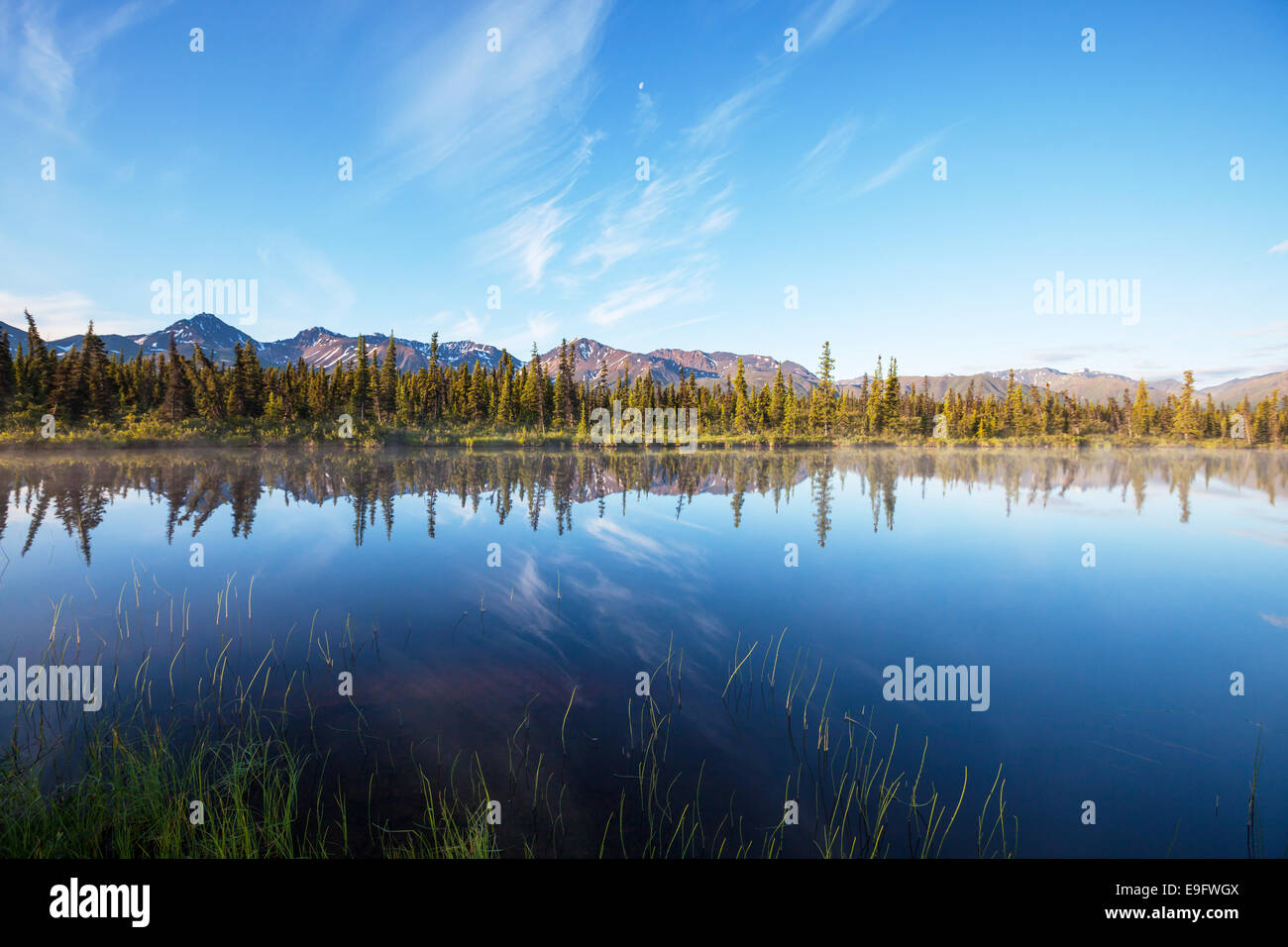 Lake on Alaska Stock Photo - Alamy