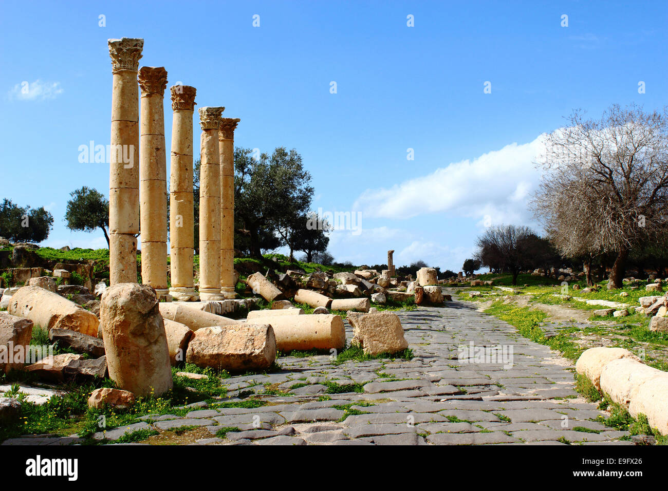 Umm Qais City Stock Photo - Alamy