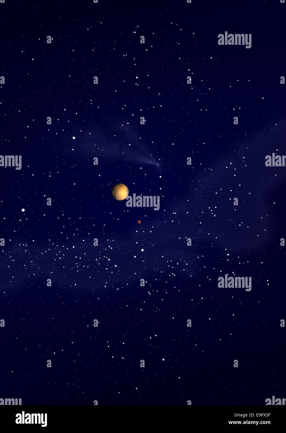 far-out planets in a space Stock Photo - Alamy