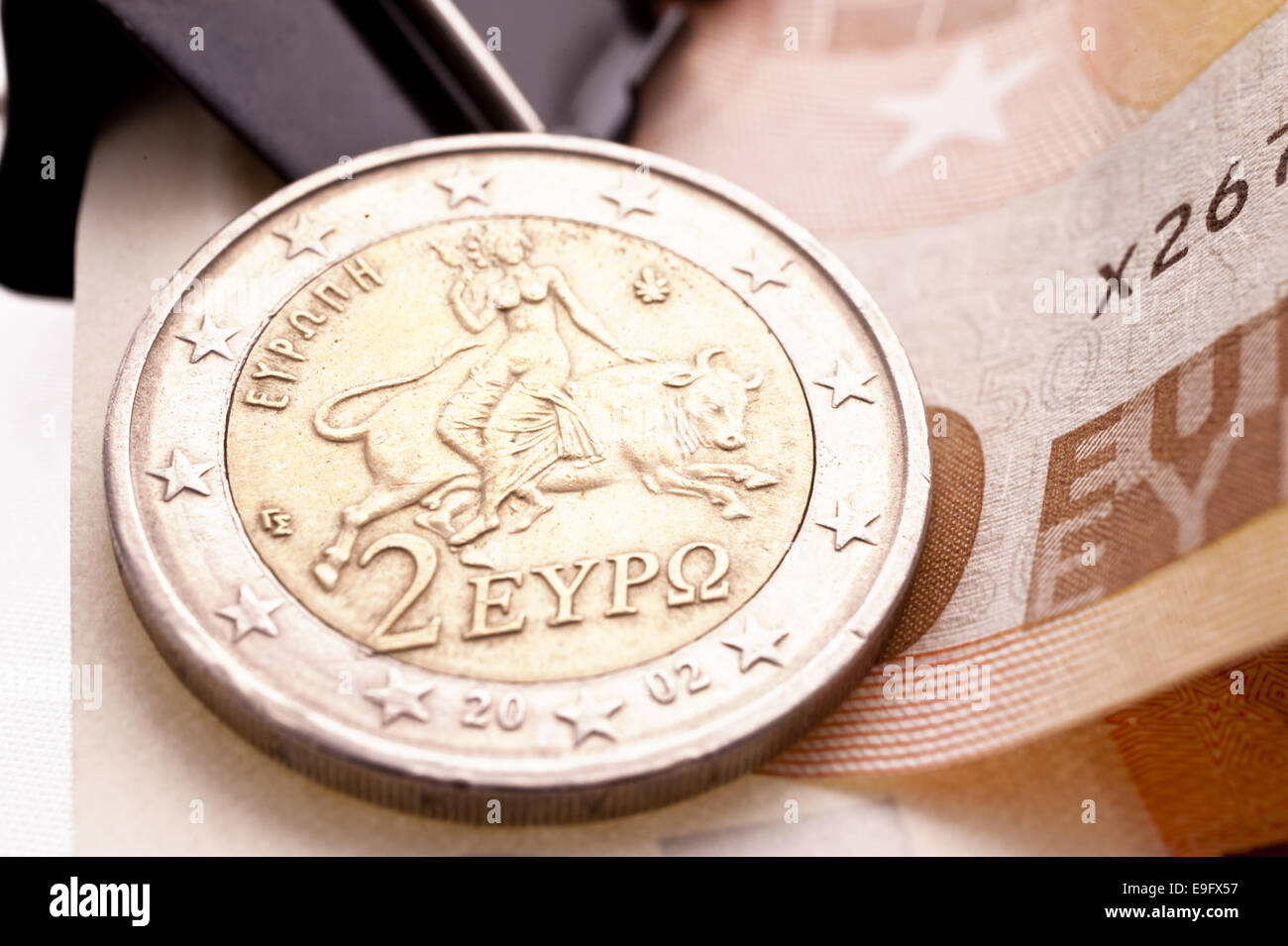 Greek Euro Coin Stock Photo - Alamy