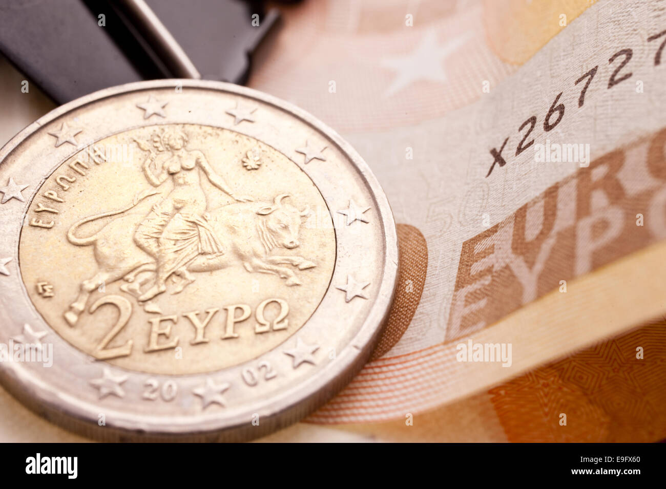 Greek Euro Coin Stock Photo - Alamy